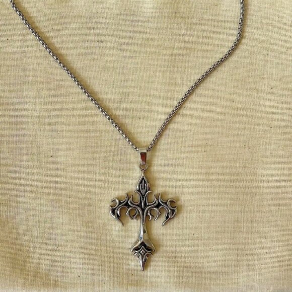 Accessories | Y2k 200s Vintage Retro Heavy Metal Punk Gothic Emo Cross ...